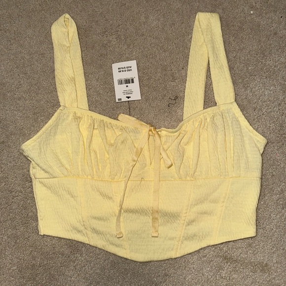 Cotton On | Tops | Pastel Yellow Cropped Tank | Poshmark